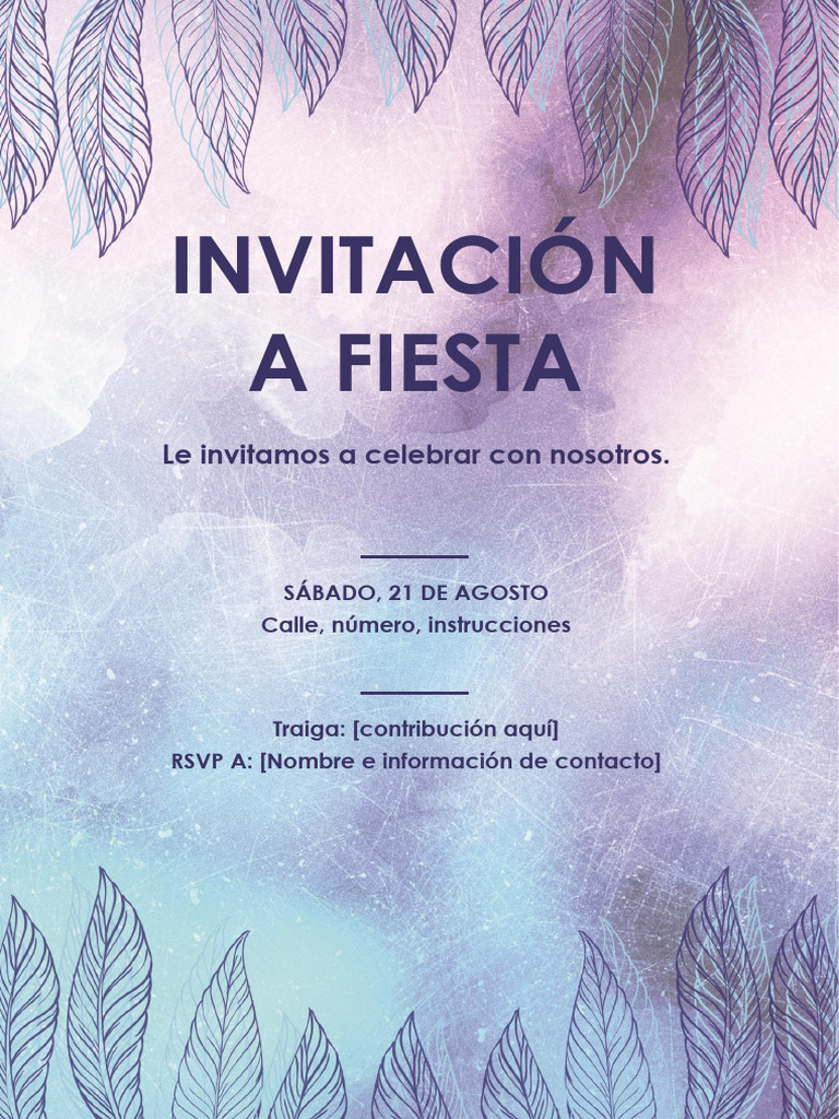 Fiesta el 21 de Agosto: RSVP Aquí | PDF