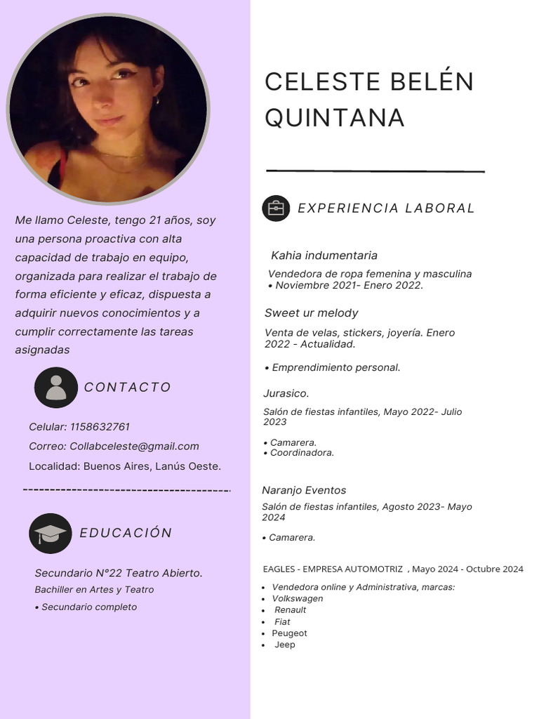 Quintana Celeste Cv 2023 (2) | PDF