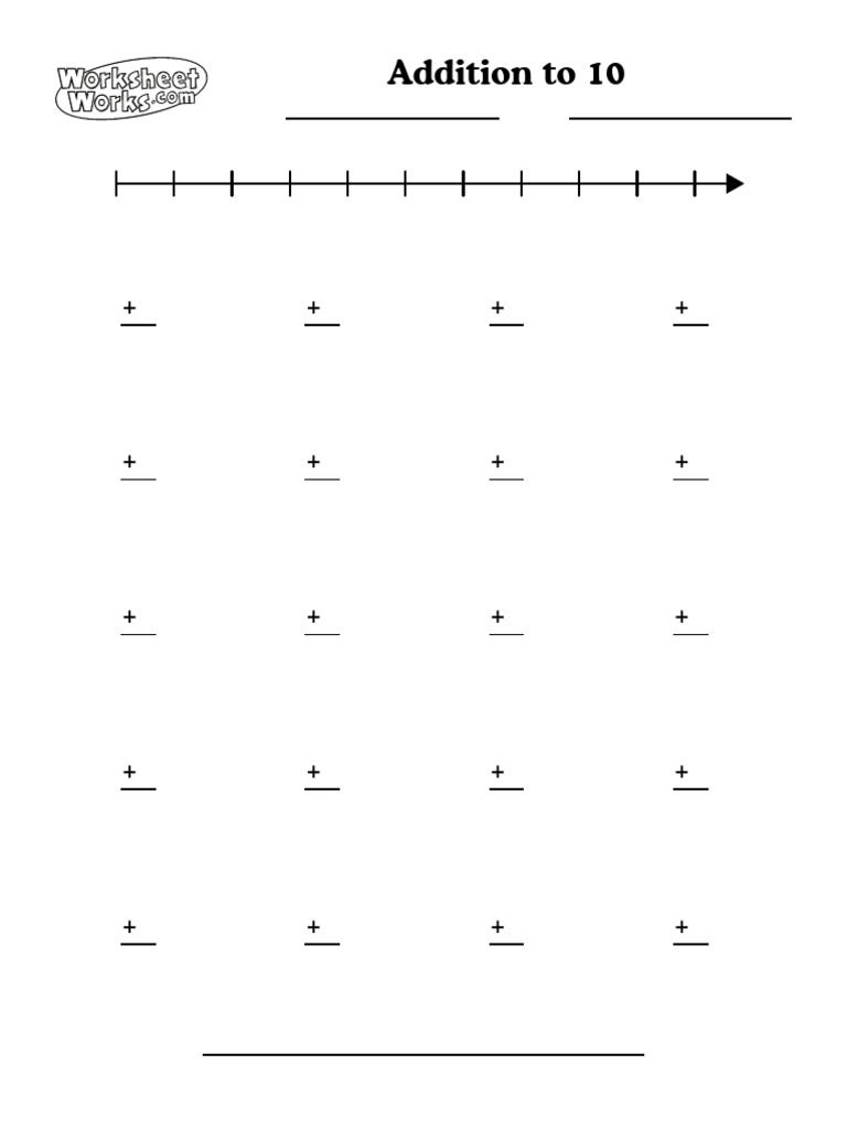 WorksheetWorks Addition To 10-1-1 | PDF