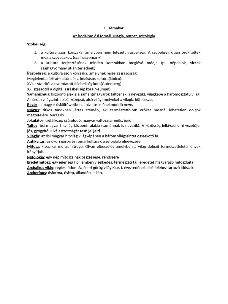 Irodalom 2 | PDF
