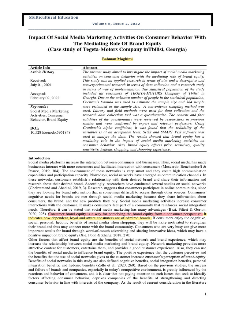 (Moghimi, B., 2022) | PDF | Brand | Marketing