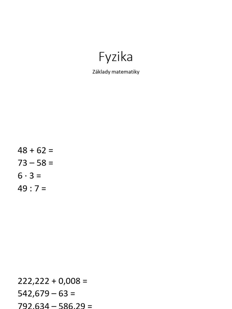 Matematika Príklady | PDF