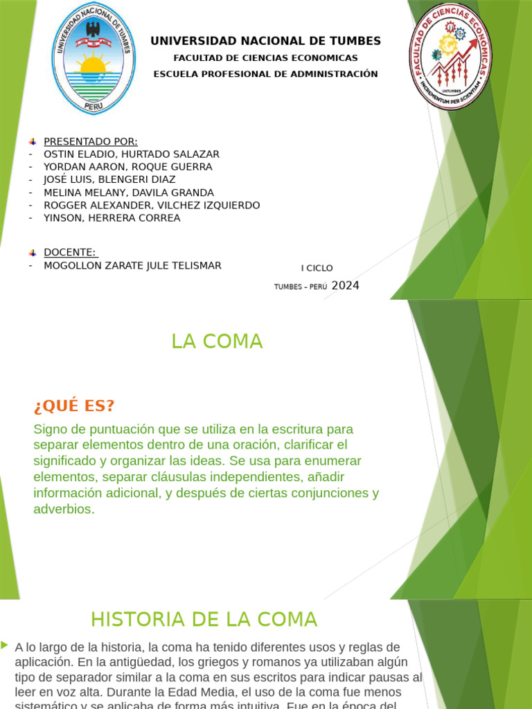 La Coma: Historia y Usos Esenciales | PDF | Coma | Puntuación