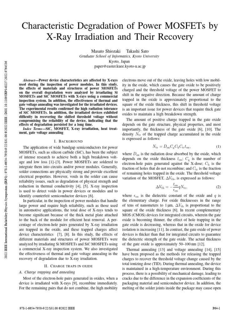 Characteristic - Degradation - of - Power - MOSFETs - by - X-Ray ...