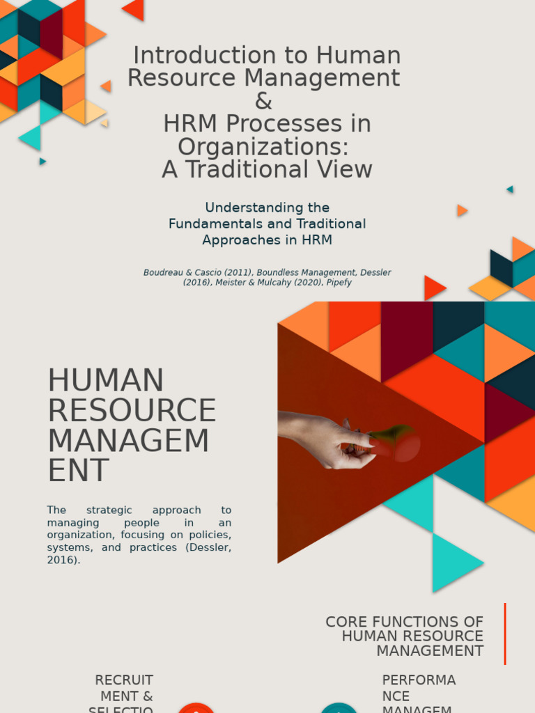 Understanding the Fundamentals and Traditional Practices in HRM Report ...