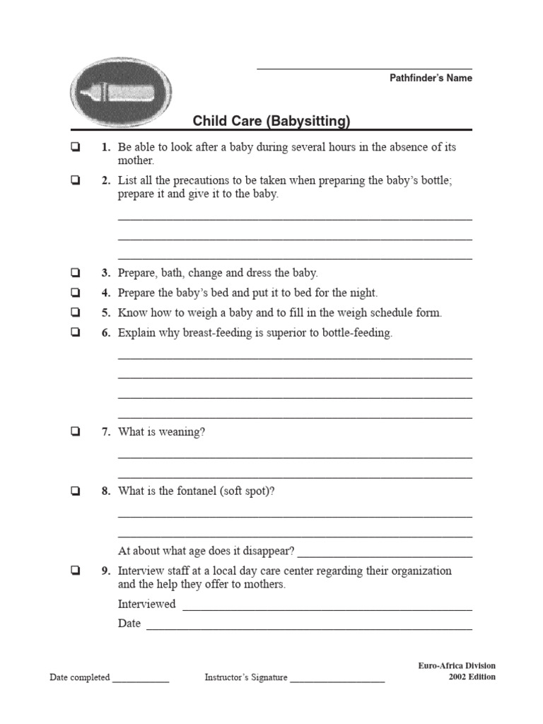 Essential Babysitting Skills Guide | PDF