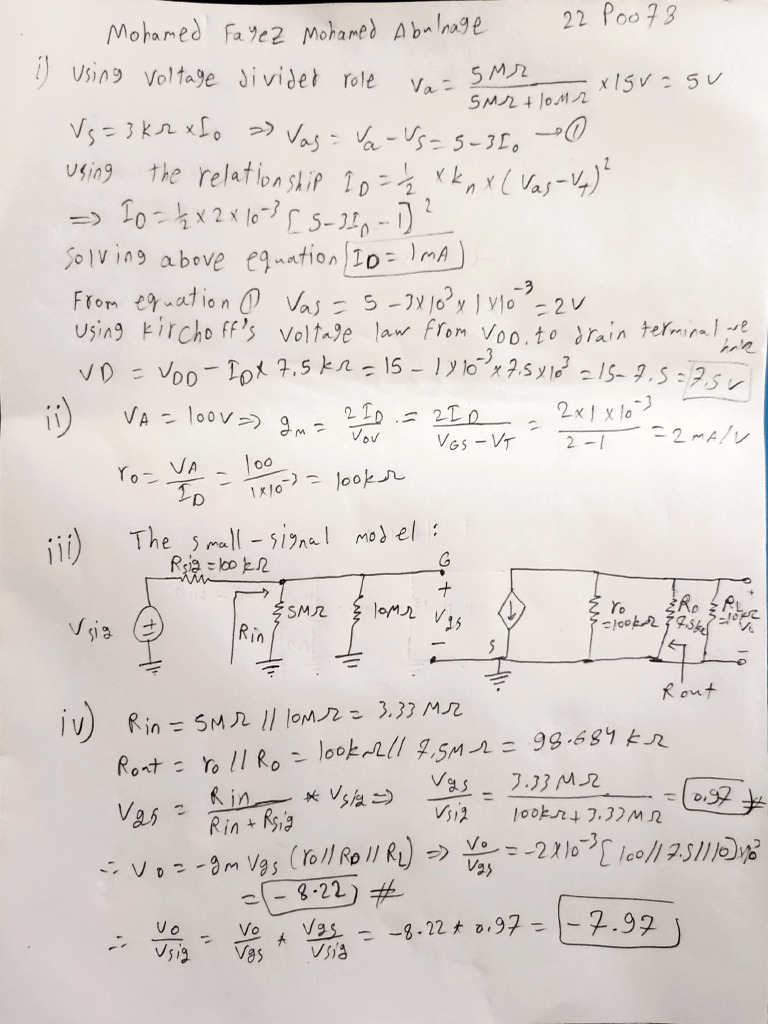 Introduction To Electronics Assignment 5 | PDF