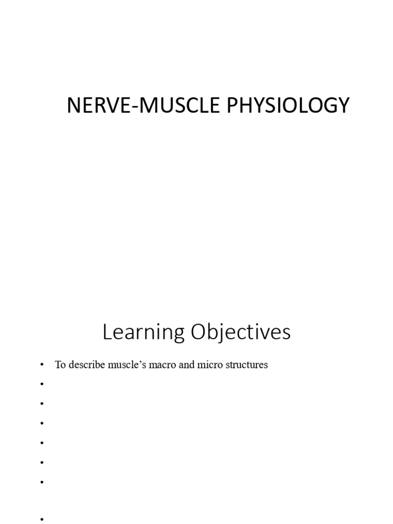 NERVE MUSCLE PHYSIOLOGY | PDF | Chemical Synapse | Inhibitory ...