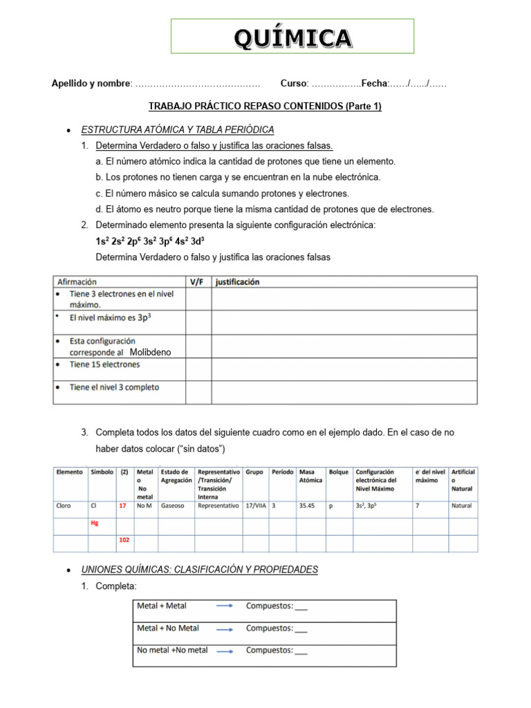 TP Repaso 1°CS (Parte 1) | PDF