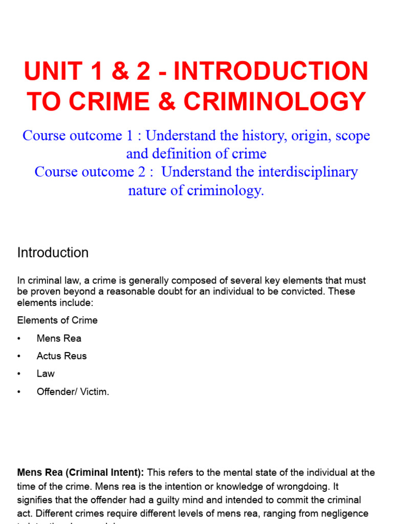 Introduction to Crime and Criminology | PDF | Crimes | Crime & Violence