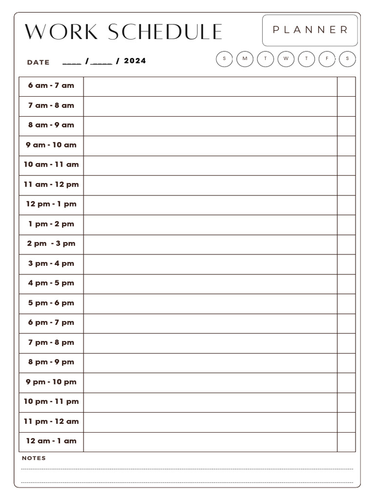 Work Schedule Planner | PDF