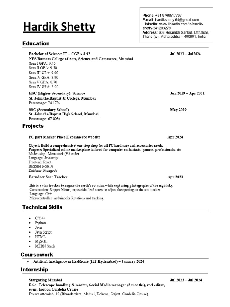 A Perfect Resume Template | PDF | Computing | Software Development