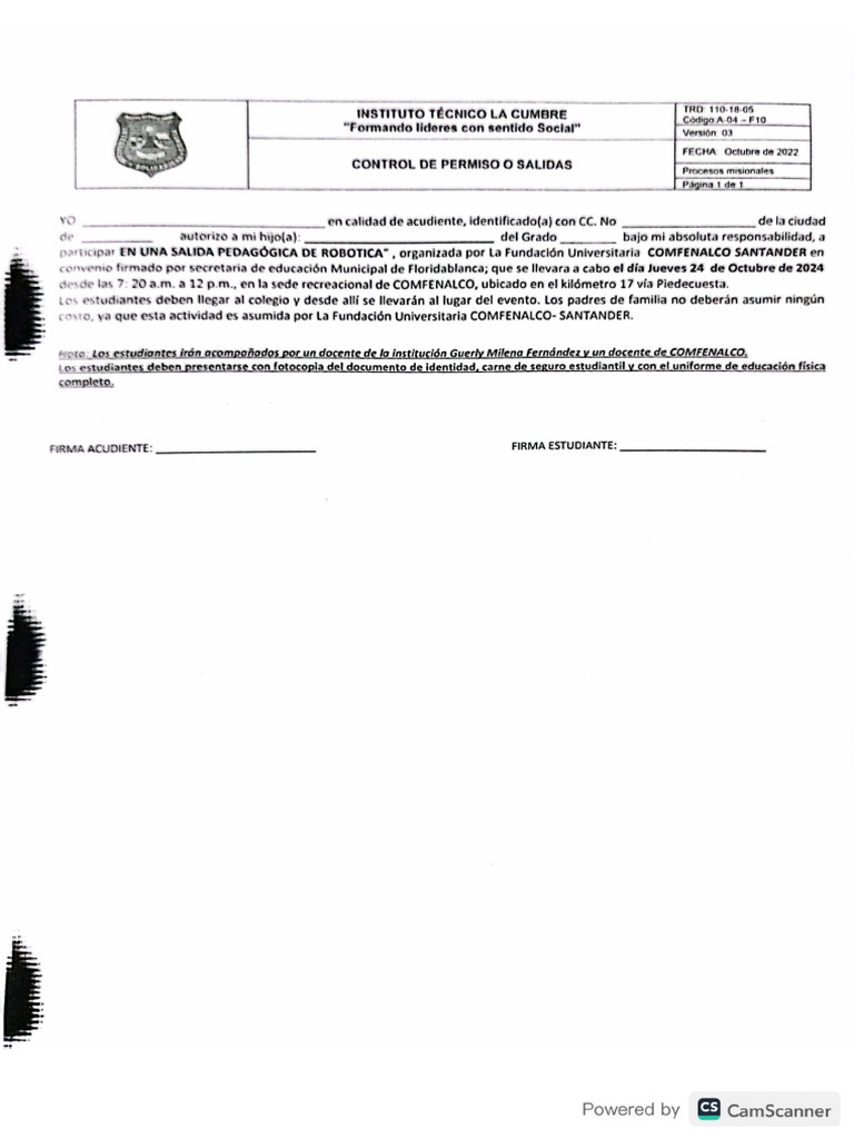 Permiso Comfenalco | PDF