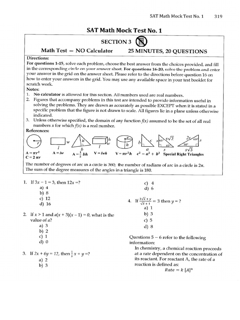 Dr Jang's SAT 5 Tests With Answers Explanations | PDF