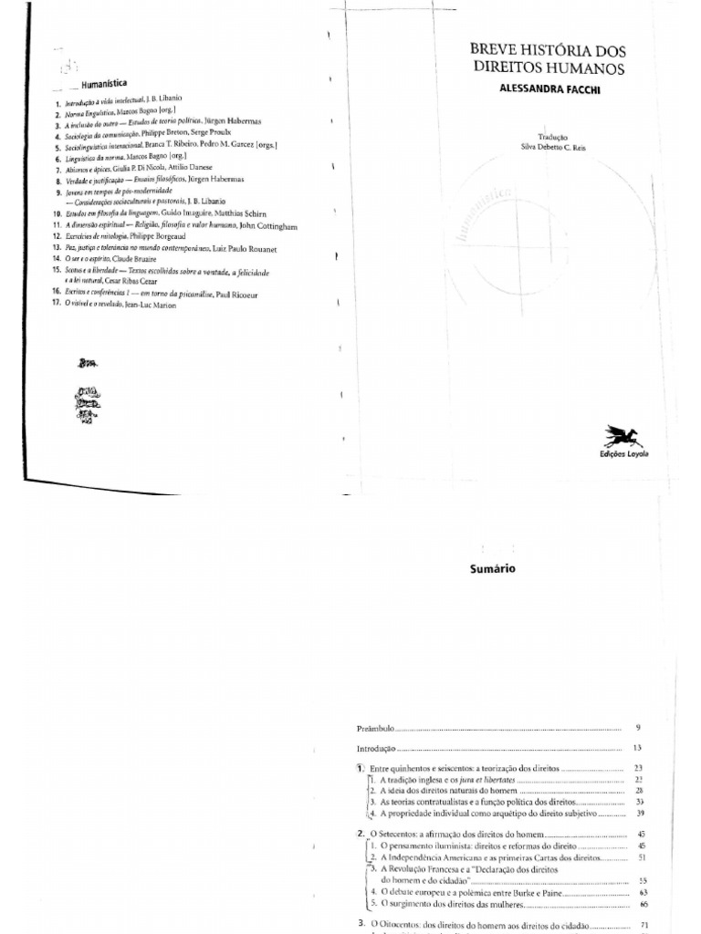 Livro Facchi Breve Histc3b3ria Dos Direitos Humanos 2011 | PDF