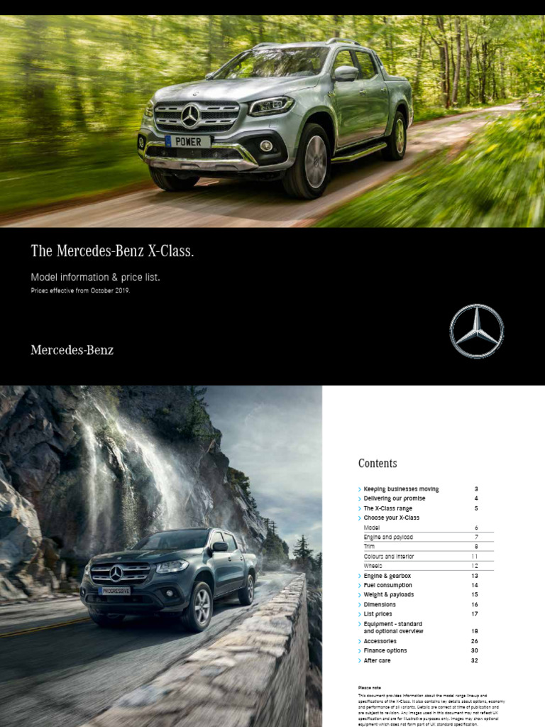 X - Class Brochure - Newversion | PDF | Fuel Economy In Automobiles | Car