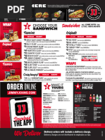 Jimmy John's Menu - With No Prices | PDF | Pickled Cucumber | French Fries