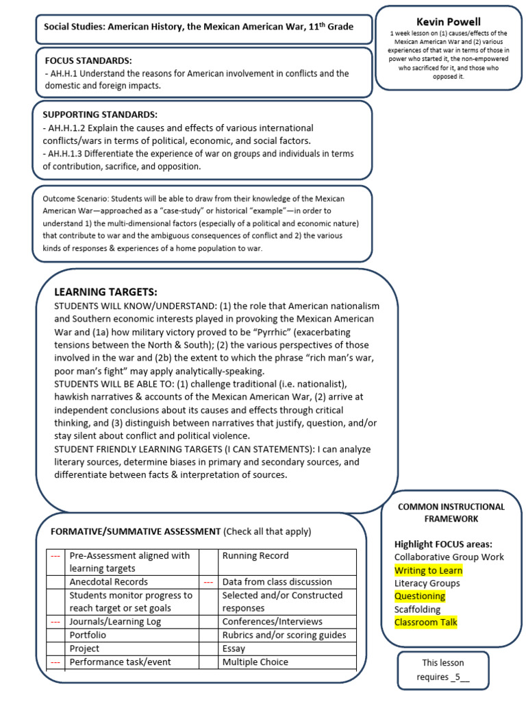 Annotated-Lesson Plan Template | PDF | Educational Assessment | Learning