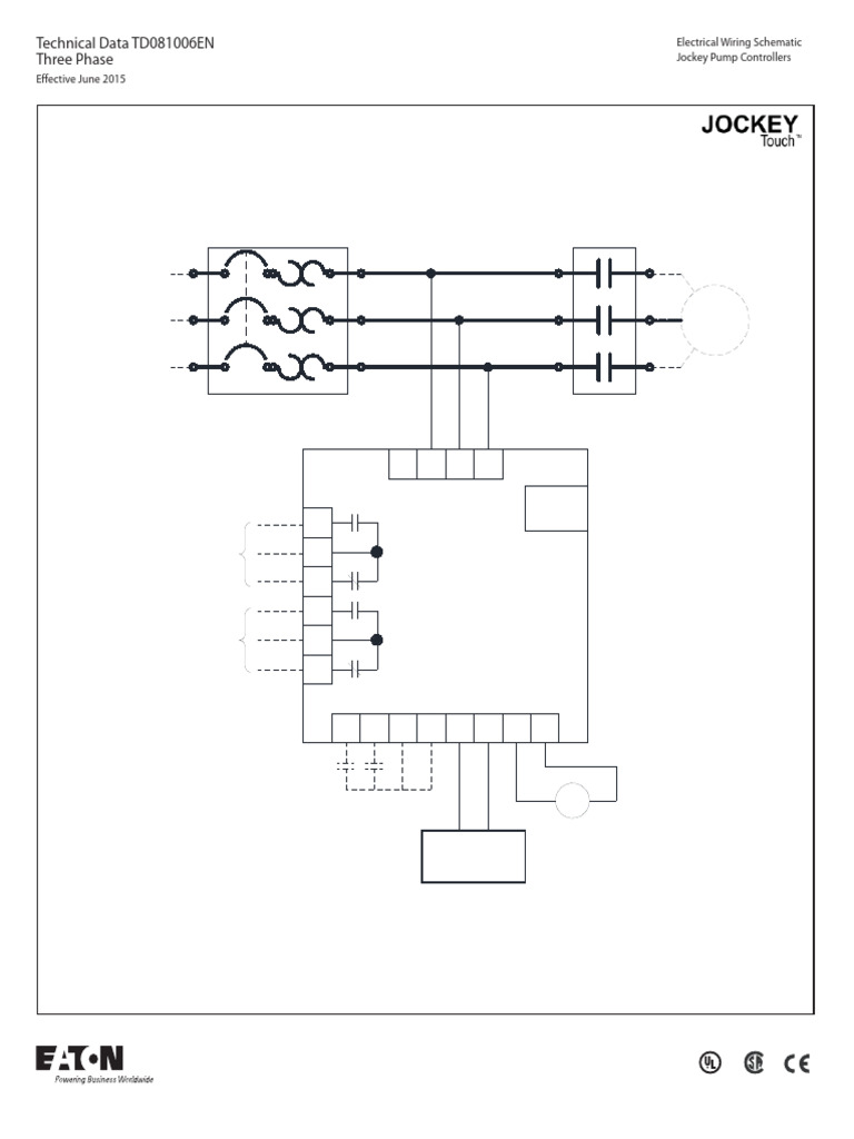 TD081006EN - Wiring Schematic - 3Ph - Jockey Touch - 05-21-15 | PDF