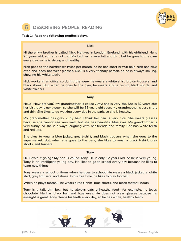 Describing People: Profiles Overview | PDF