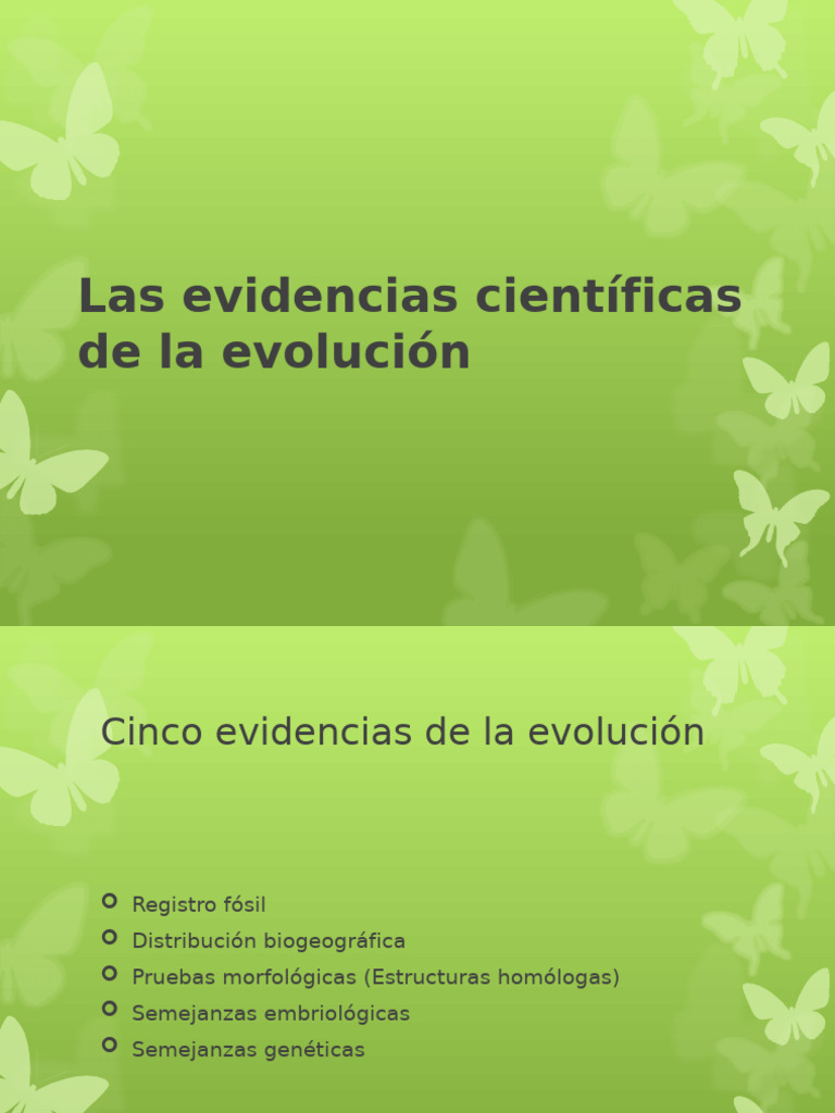 Las Evidencias Científicas de La Evolución | PDF | Fósil | Evolución