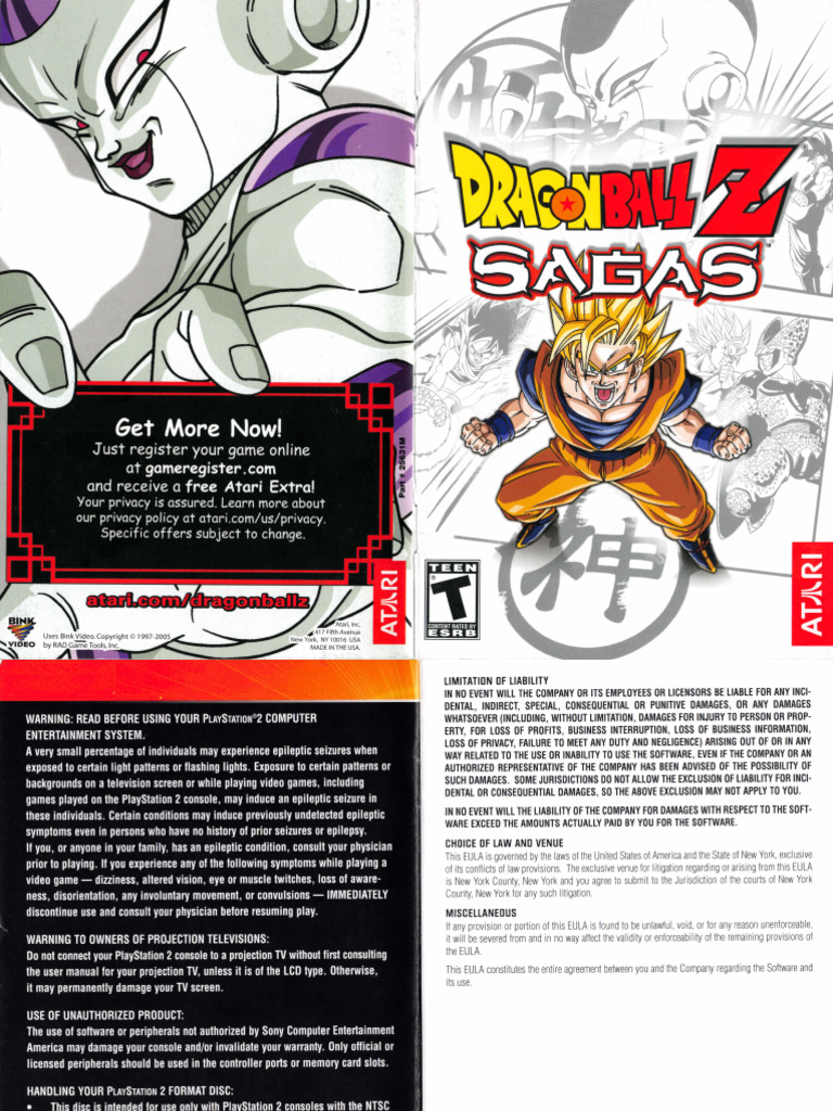 Dragonball Z Sagas - Manual | PDF | Damages | Copyright