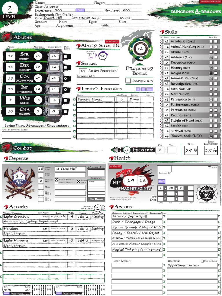 MPMB's Character Record Sheet (v13.1.13) [Colorful - A4] | PDF ...