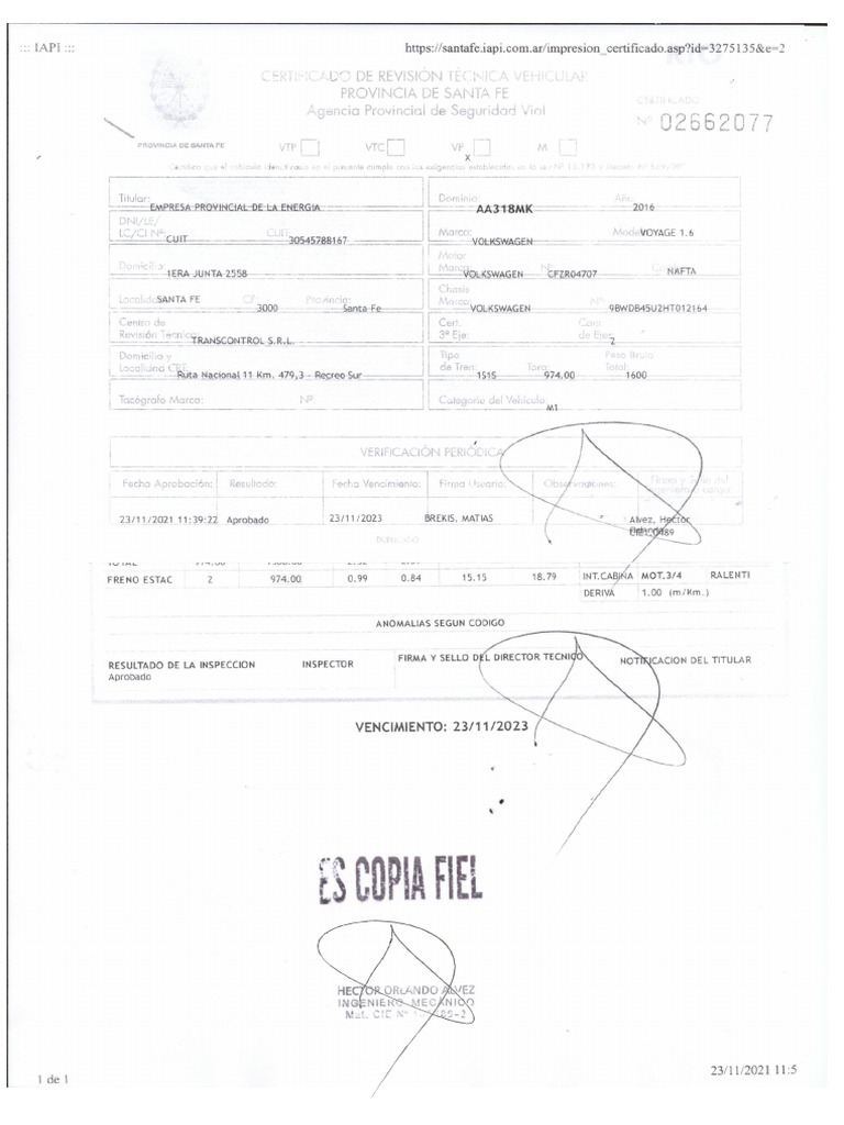 Copia Fiel AA318MK | PDF