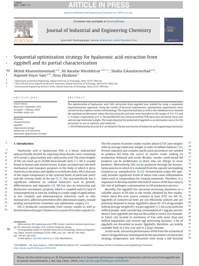 Sequential Optimization Strategy For Hya | PDF | Regression Analysis | Chemistry