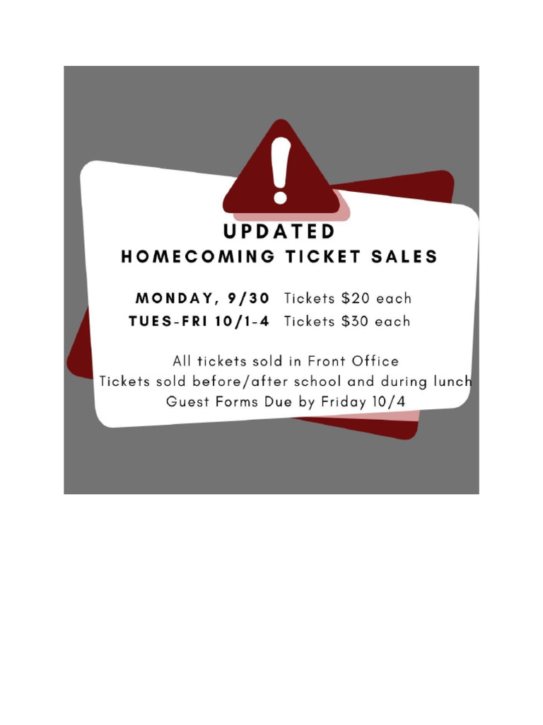 Homecoming Info | PDF