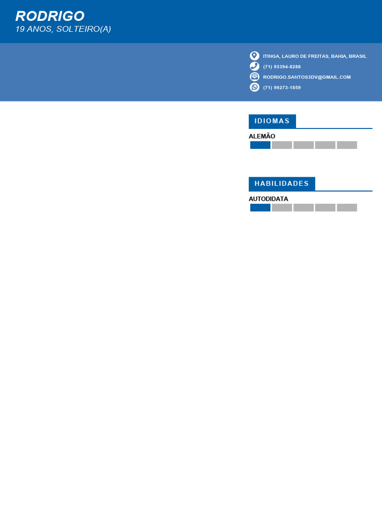 Currículo - Rodrigo | PDF