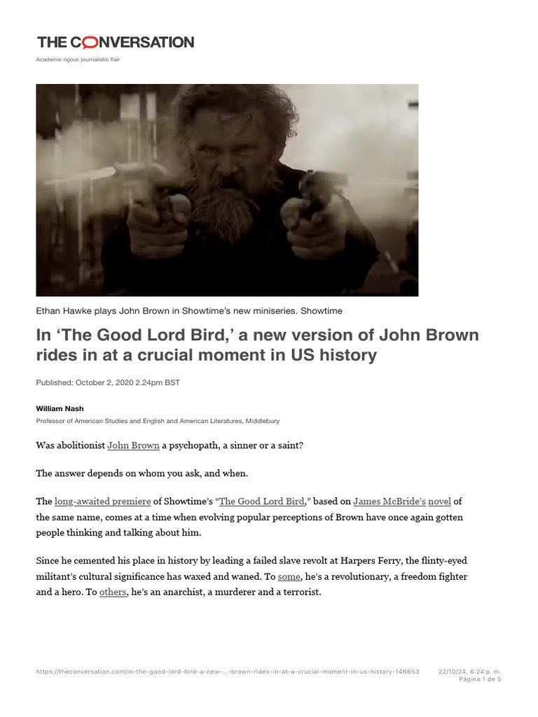 In The Good Lord Bird,' A New Version of John Brown Rides in at A ...
