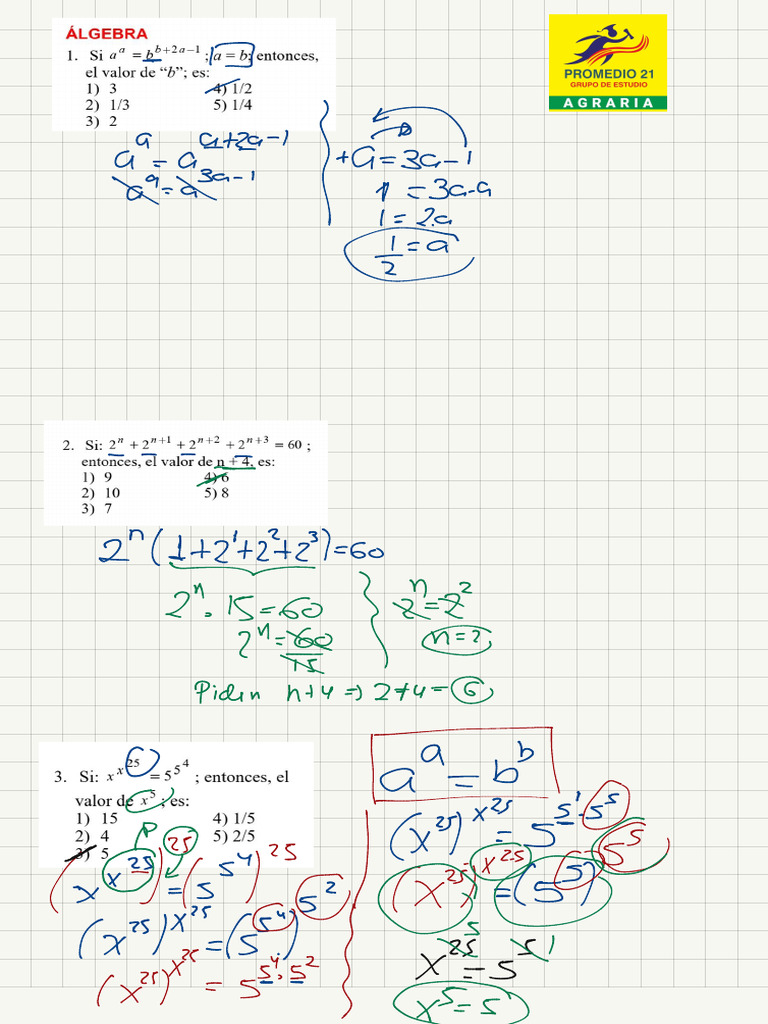 Algebra Repaso 2 1 | PDF