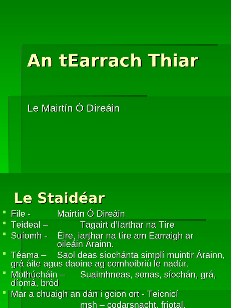 An Tearrach Thiar | PDF