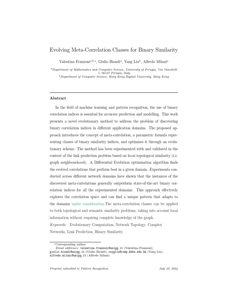 Pattern - Recognition - Meta - Correlations - Final - CLEAN | PDF | Receiver Operating ...