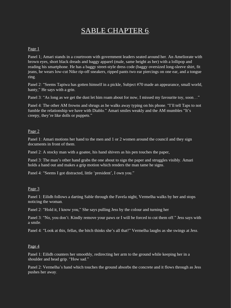 Sable Chapter 6 | PDF