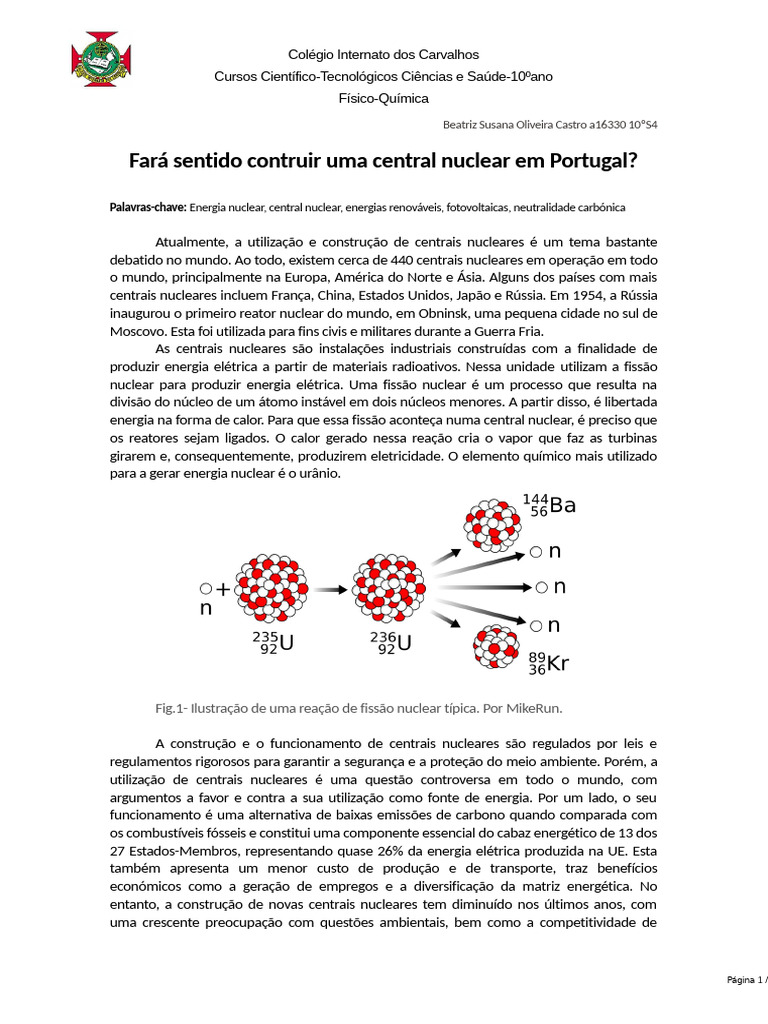 Centrais Nucleares em Portugal - Real | PDF | Potência nuclear | Usina ...