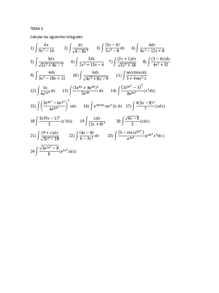 Tarea 3 Unidad 2 Integral | PDF
