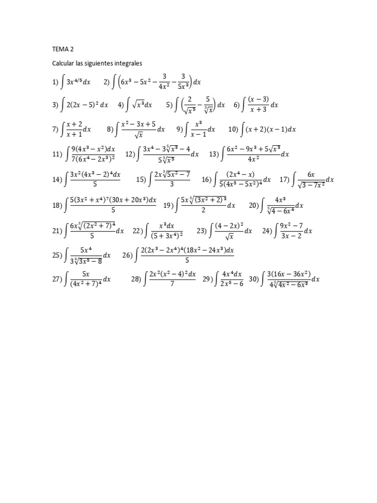 Tarea 1 Unidad 2 Integral | PDF