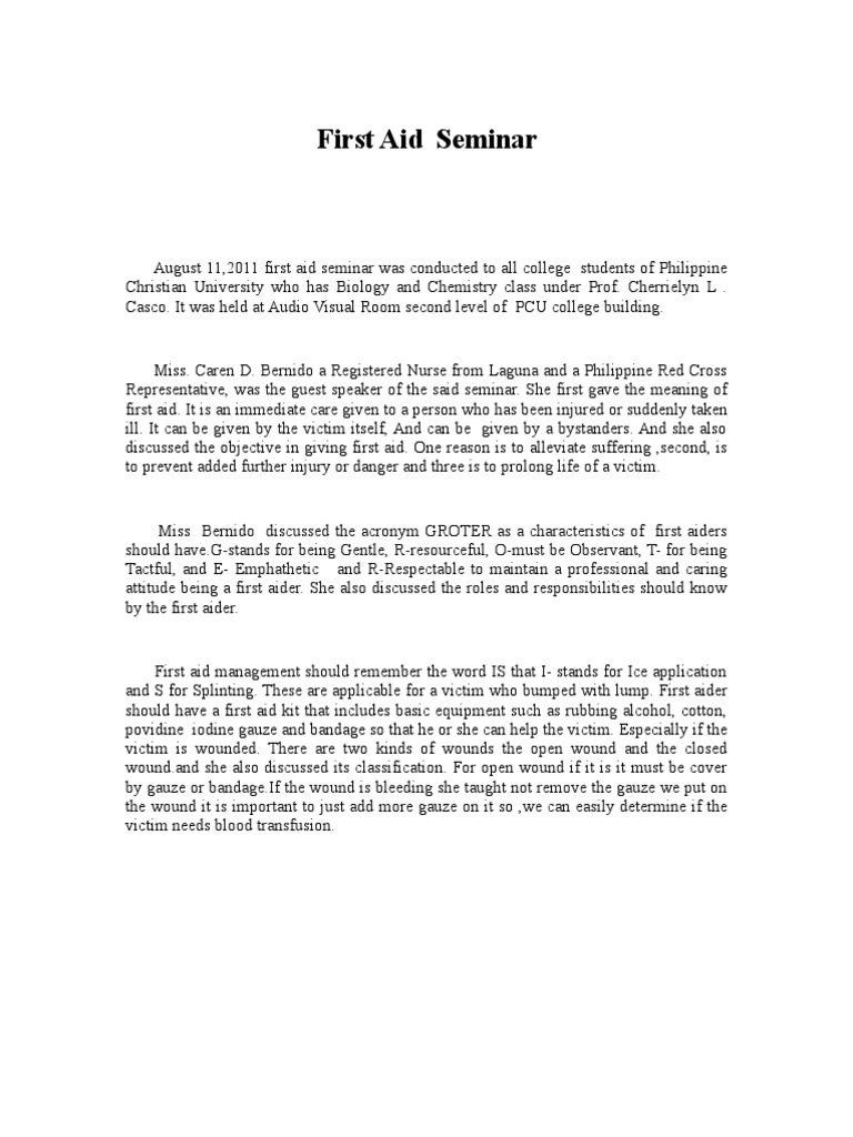 First Aid2 | PDF | First Aid | Medicine