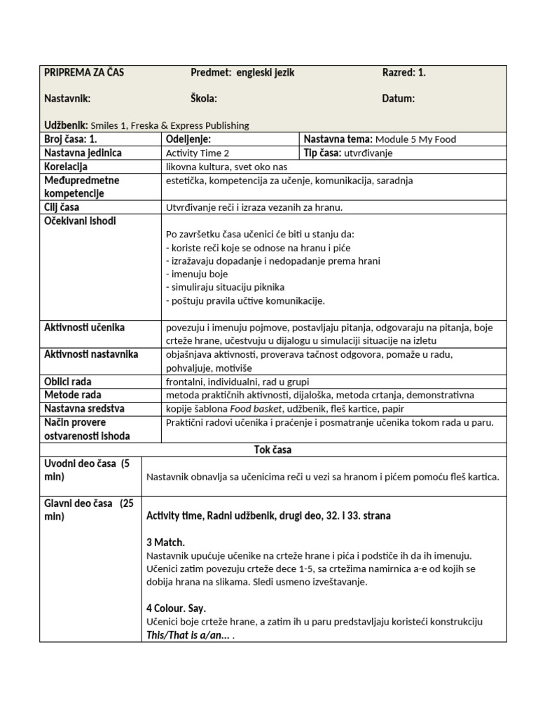 Priprema Za Cas | PDF