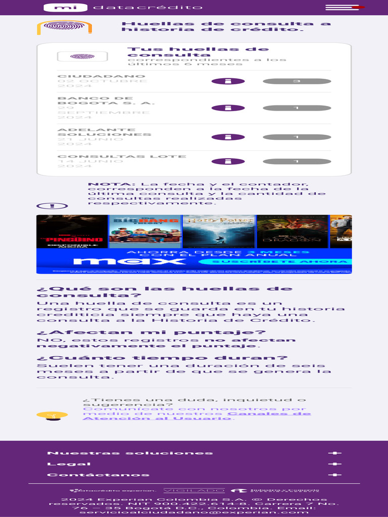 Consulta Tu Historial de Crédito y Más - Midatacrédito | PDF