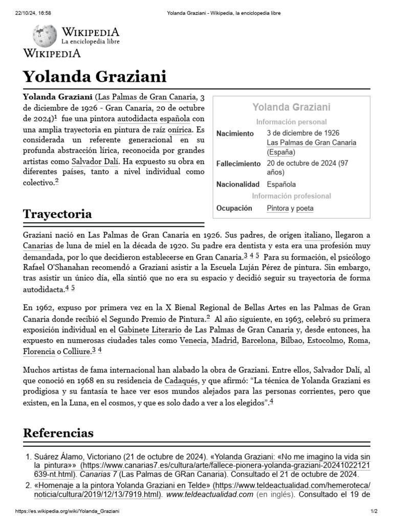 Yolanda Graziani | PDF | Las artes