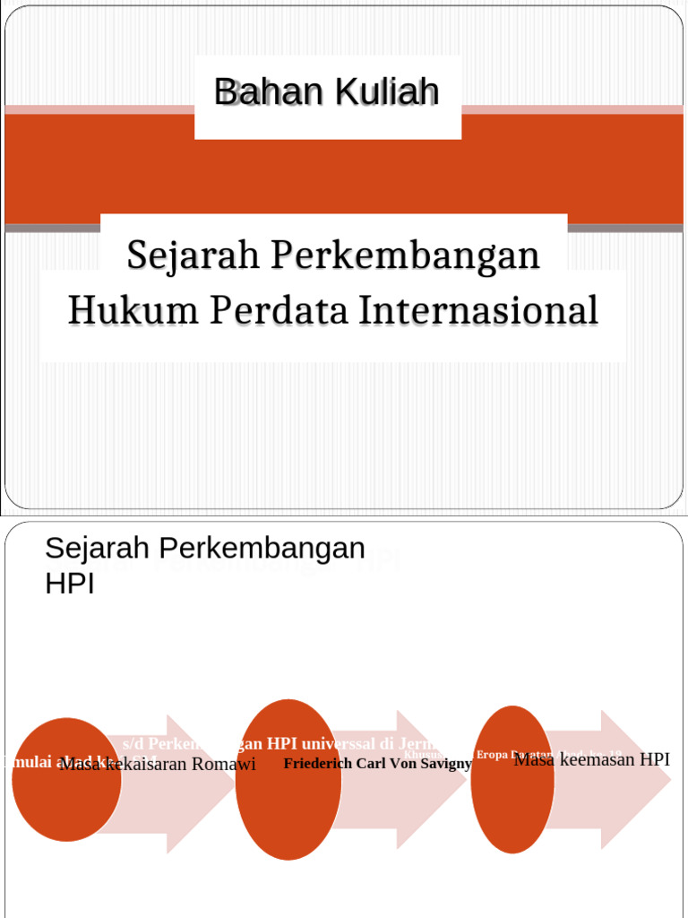 Sejarah Hukum Perdata Internasional | PDF