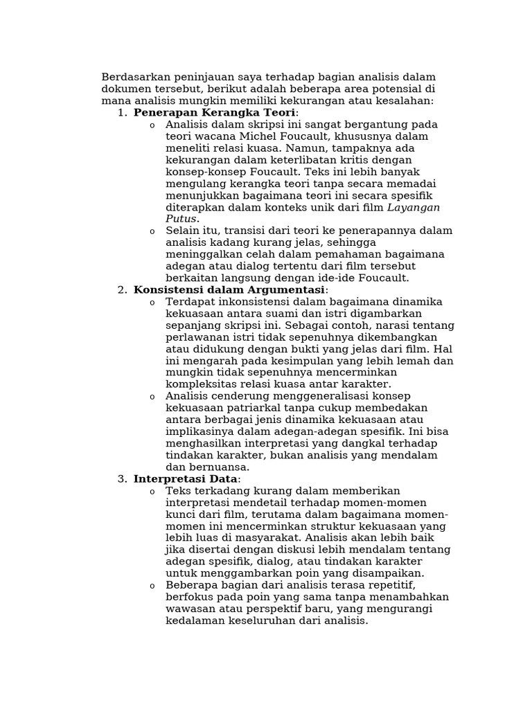 Catatan Tentang Analisis Karya Skripsi Berdasarkan Diskusi Dengan ChatGPT | PDF