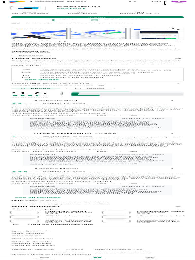 Easybuy - Apps On Google Play | PDF | Mobile App | Credit
