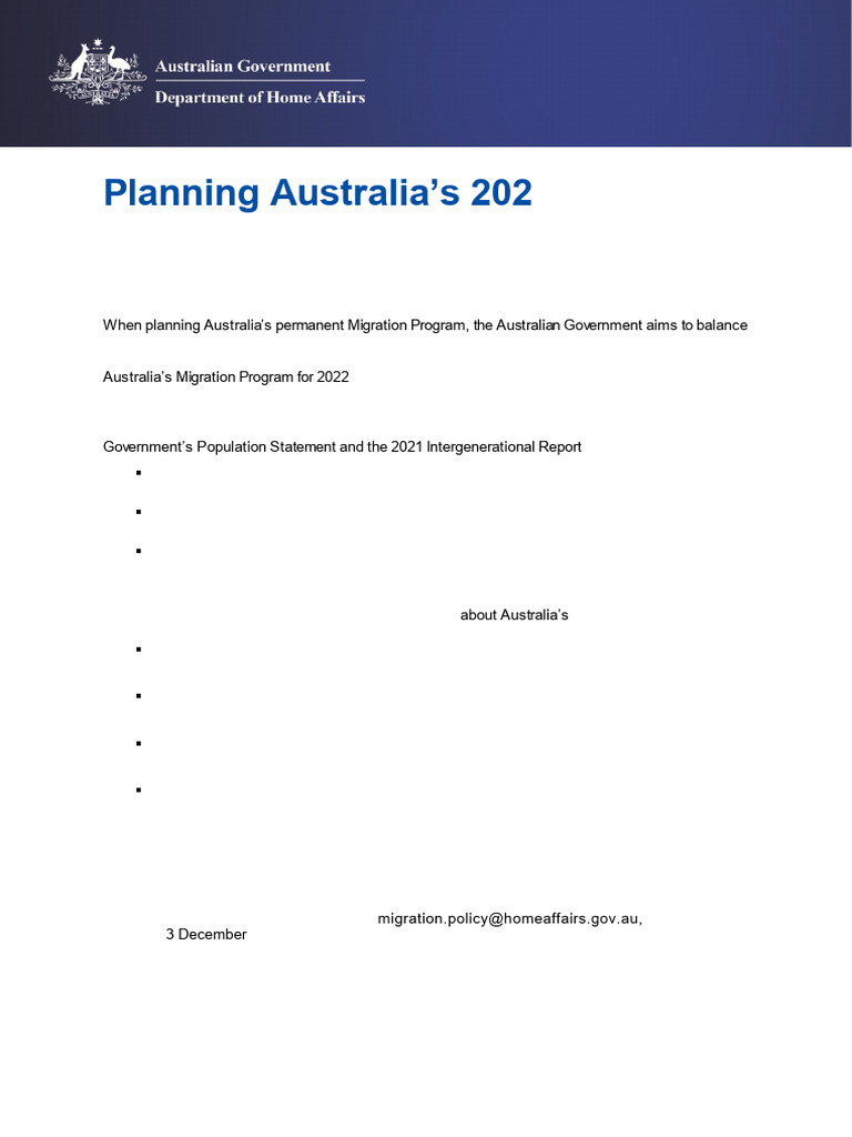 planning-australias-2022-23-migration-program | PDF | Human Migration | Immigration
