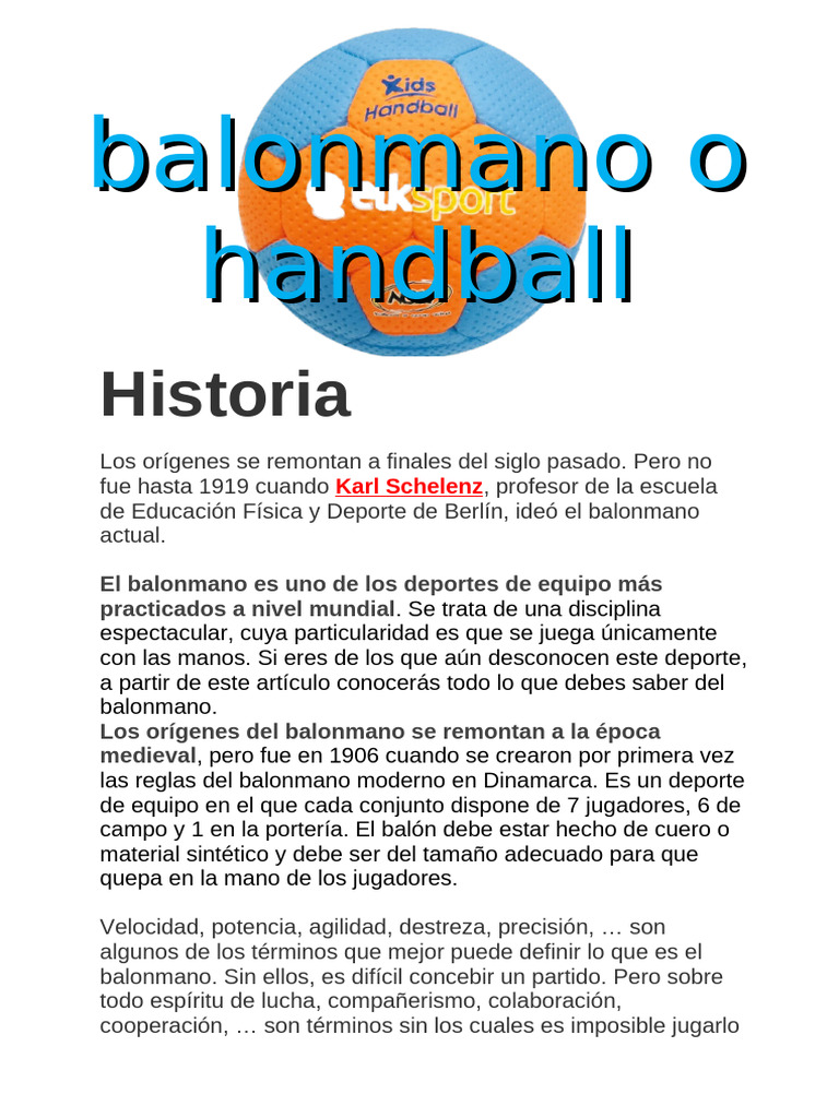 Balon Mano | PDF
