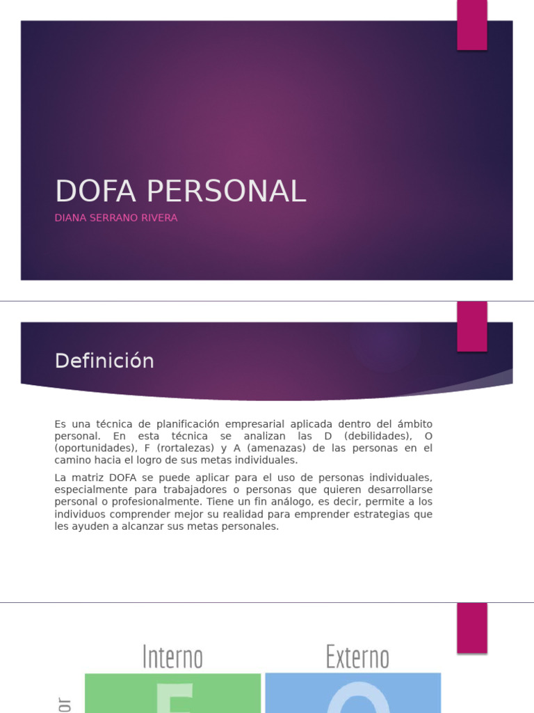 Análisis DOFA Personal para el Éxito | PDF | Análisis FODA | Ciencias ...