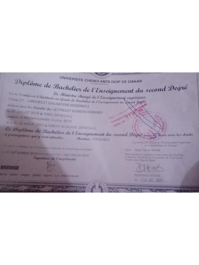Diplôme | PDF